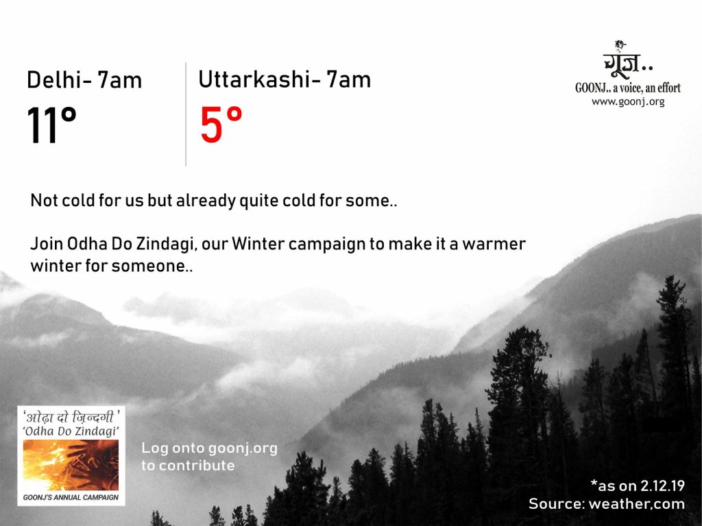 The temperature is dropping!! | Goonj